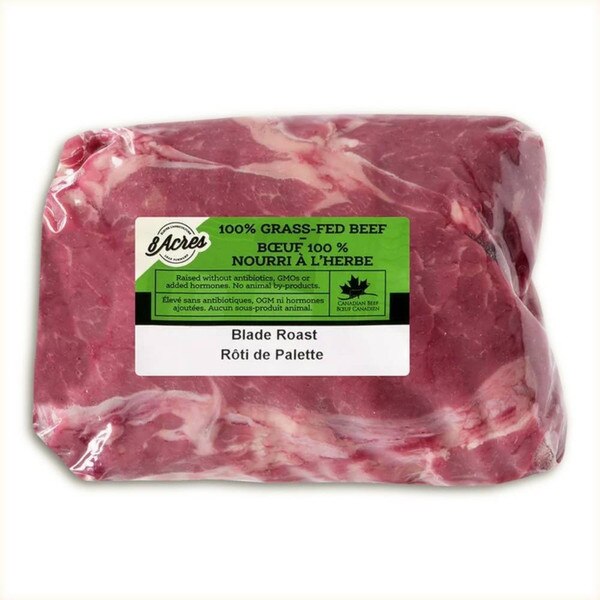 8 Acres Grass Fed Beef Boneless Blade Roast